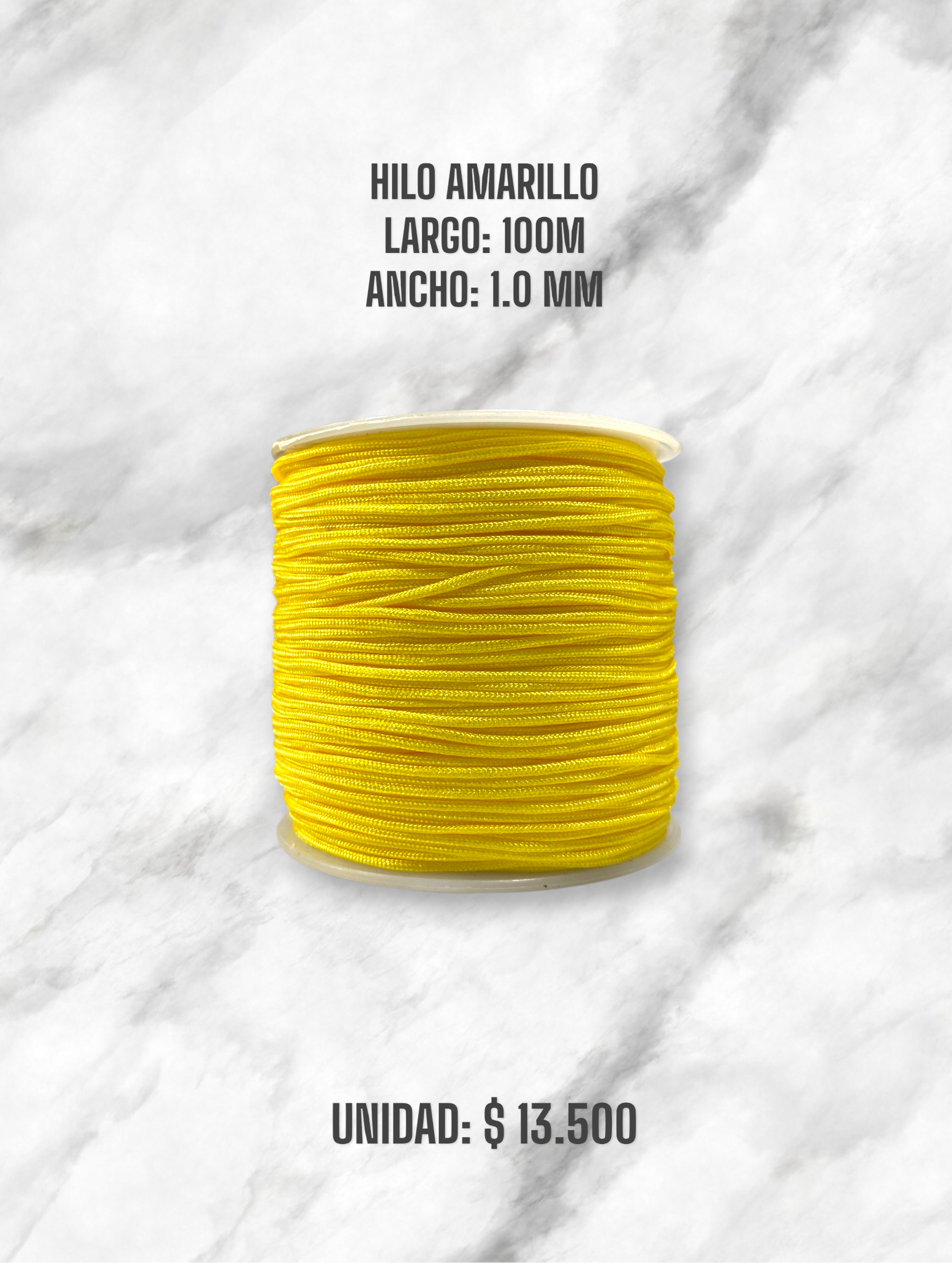 HILO AMARILLO 1.0MM 100M – Neopreno Cali