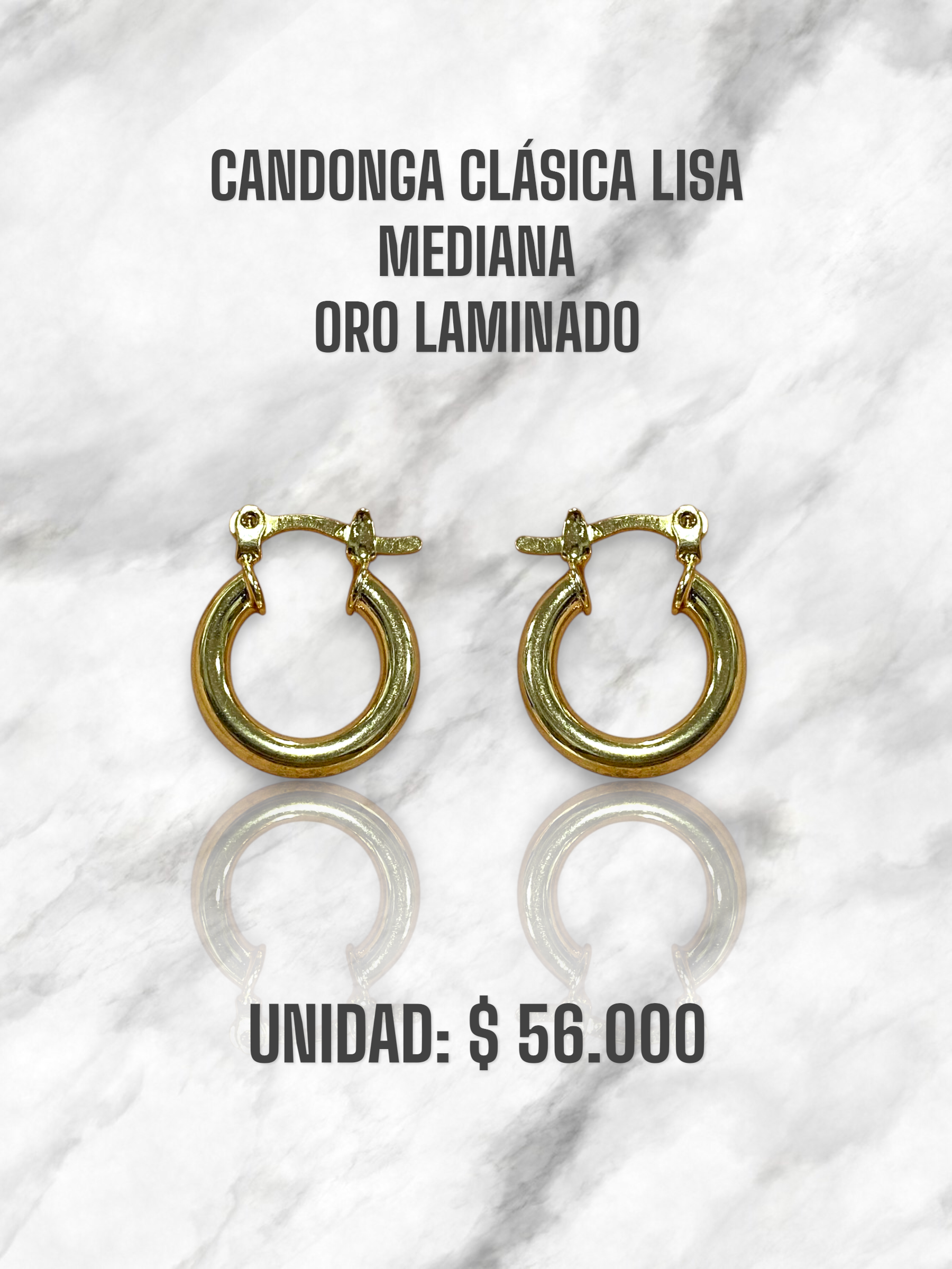 CANDONGA CLÁSICA MEDIANA ORO LAMINADO – Neopreno Cali